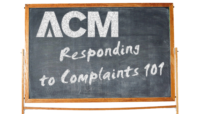 Registrar ACM Gives Masterclass on How to Respond to Formal Complaints ...