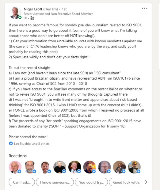 "Leadership Knows Who You Are": Nigel Croft Posts Bizarre, Threatening ...